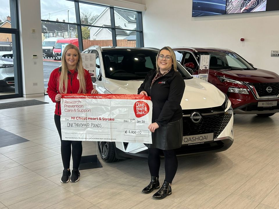 Pat Kirk Nissan Omagh raises £1,000 in memory of colleague | Car dealer ...